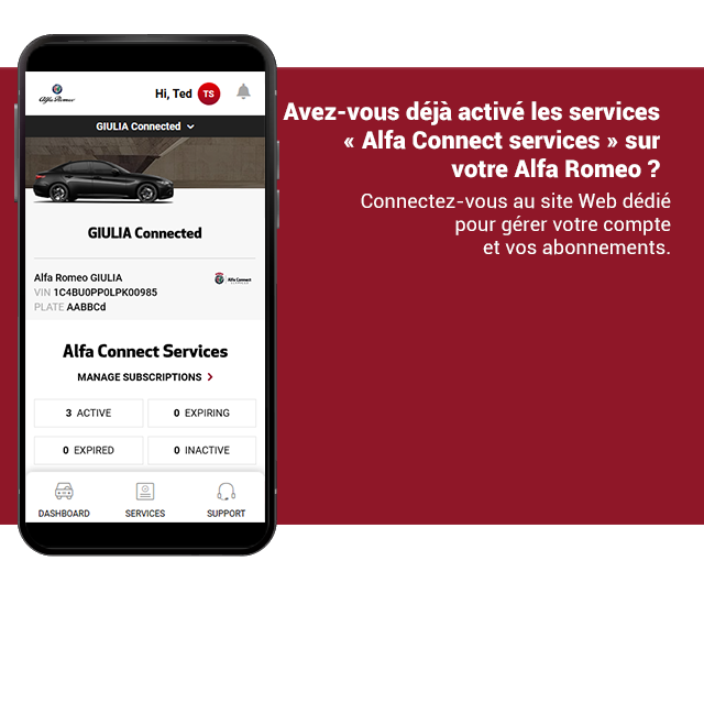 Application My Alfa Connect | Services | Alfa Romeo Belgique